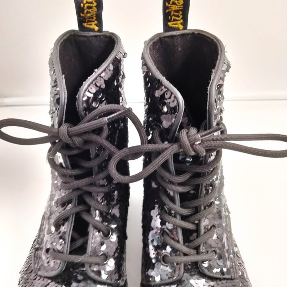 Dr. Martens | Shoes | Dr Martens 46 Pascal Reversible Flip Sequin Boots 6 | Poshmark